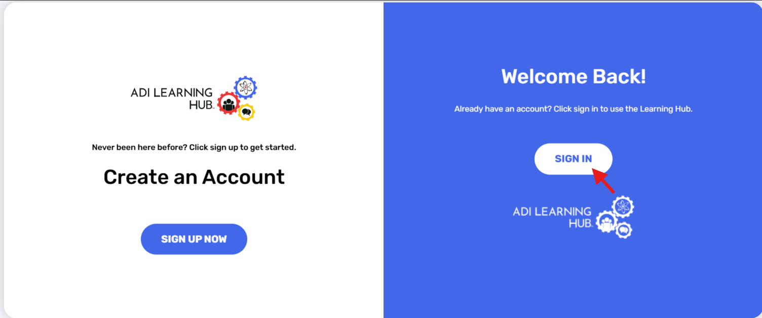 How to sign in to the Learning Hub
